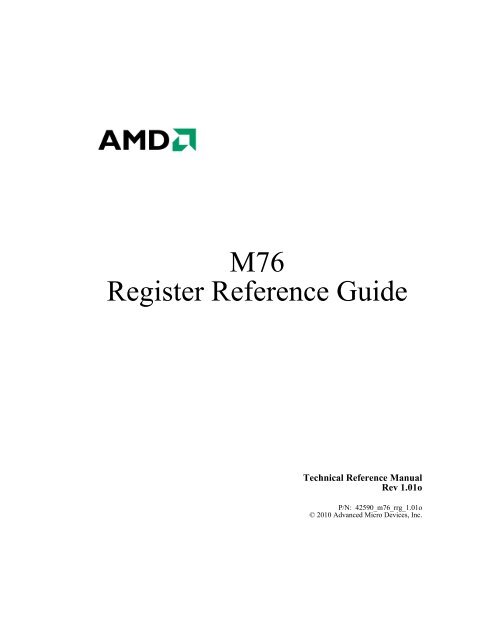 M76 Register Reference Guide - AMD Developer Central