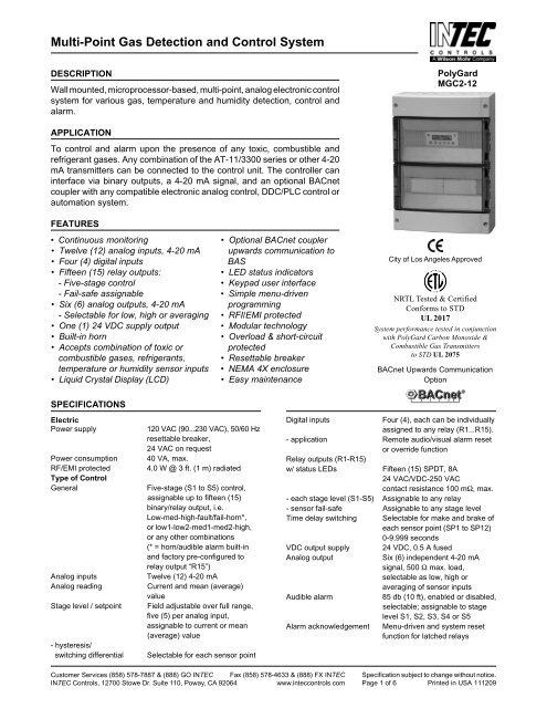 MGC2-12 - INTEC Controls