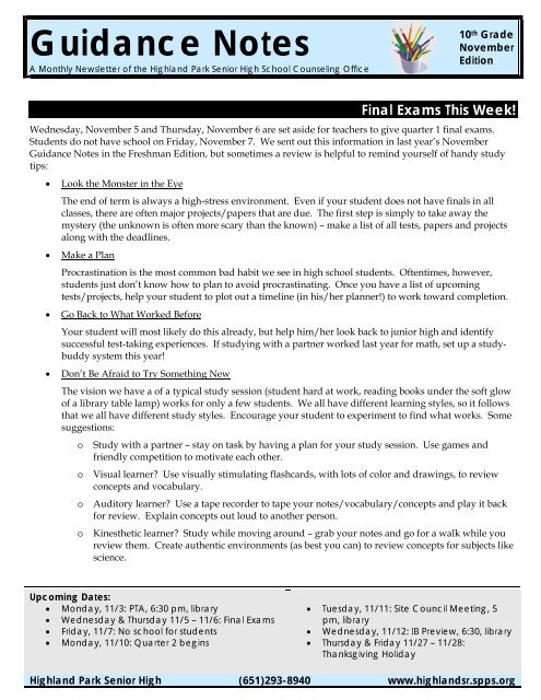 Guidance Notes - Guidance & Counseling