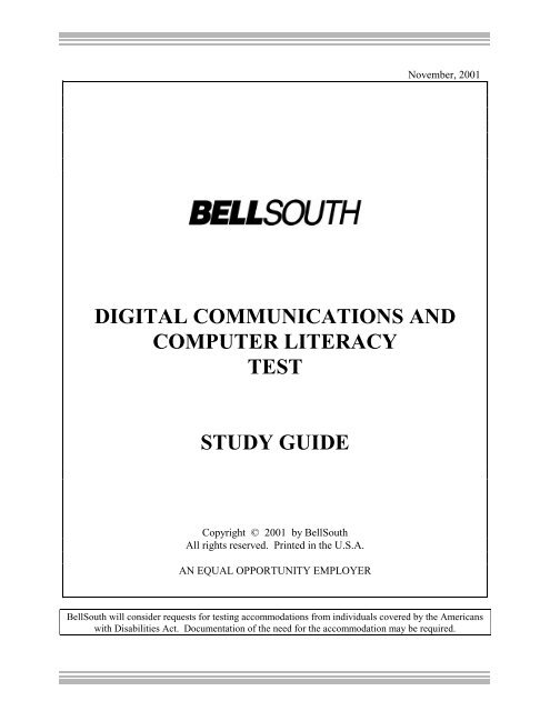 digital communications and computer literacy test study guide