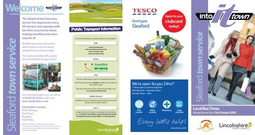 Adobe PDF - Sleaford Into Town Leaflet - Lincolnshire County Council