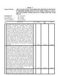 Bill of Quantity For Ordinary repair of Bridges and Culverts from Km ...