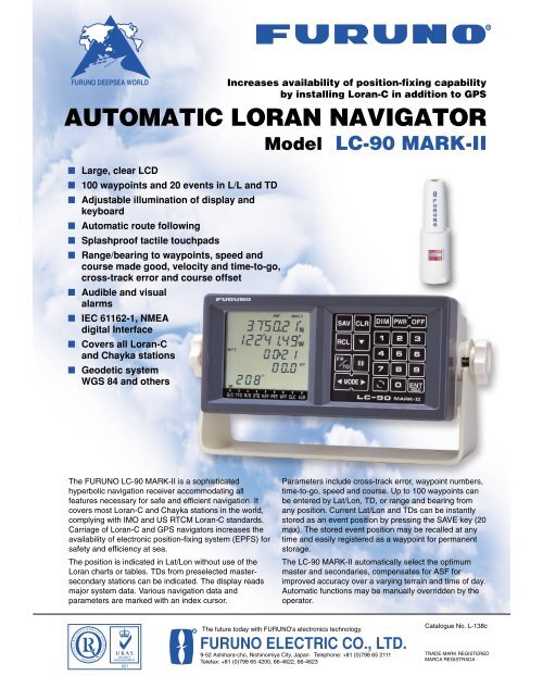 AUTOMATIC LORAN NAVIGATOR Model LC-90 ... - Busse Yachtshop