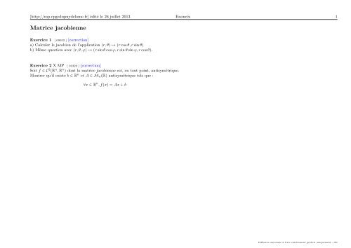 Matrice jacobienne