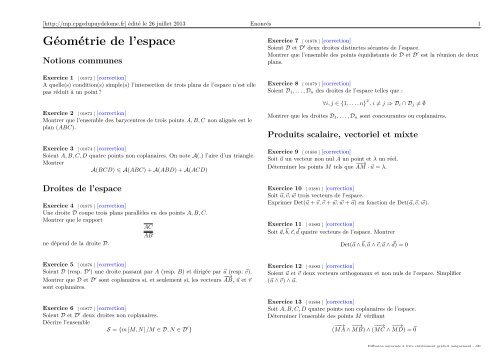 geometrie espace bac pro