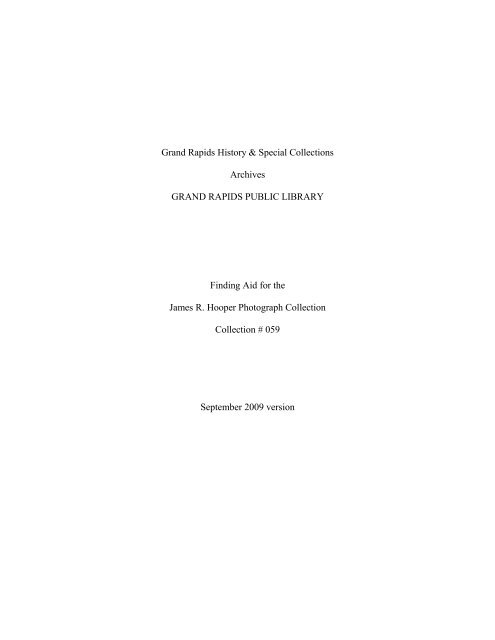 James R. Hooper Photograph Collection - GRPLpedia - Grand ...