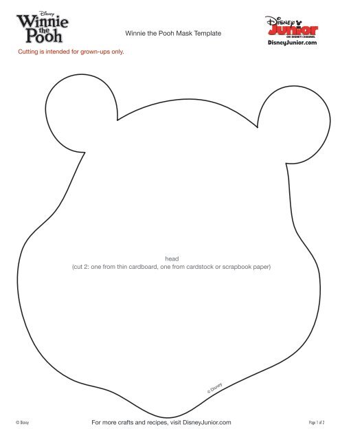 Winnie The Pooh Face Outline