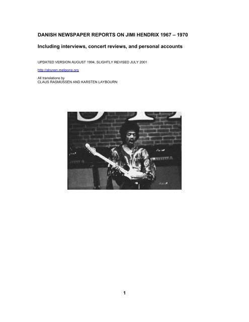 pdf version - Claus Rasmussen website - rock music from Denmark