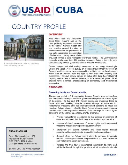 OVERVIEW of CUBA PROGRAM - Americas Relief