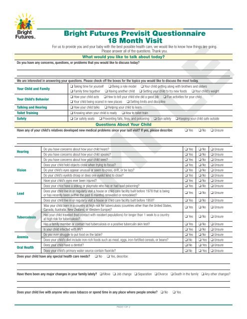 Bright Futures Forms