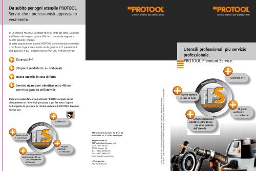 Utensili professionali più servizio professionale. PROTOOL ... - Festool