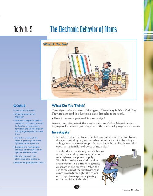Activity 5 The Electronic Behavior of Atoms