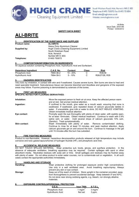 ALI-BRITE - Hugh Crane