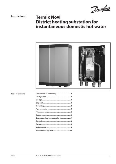 Termix Novi District heating substation for ... - Danfoss.com