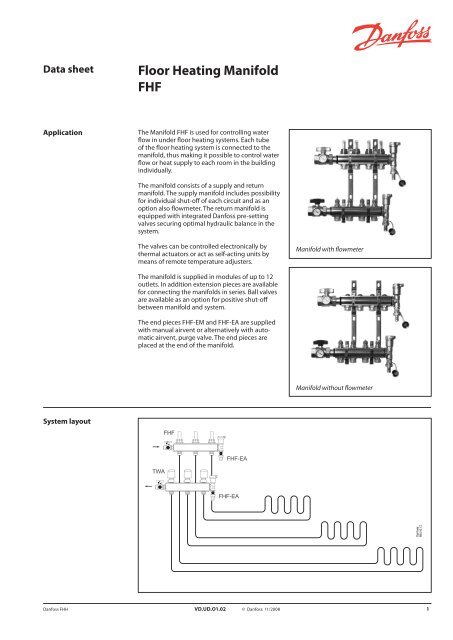 Floor Heating Manifold FHF - Danfoss.com