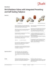 Presetting Inserts for RAVL and RAV Valves - Danfoss Heating