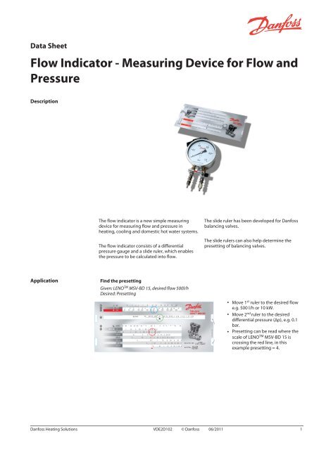 Flow Indicator - Measuring Device for Flow and ... - Danfoss.com