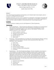 Work Order System - Clinical Engineering - Duke University