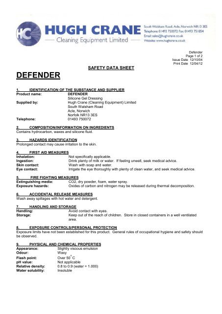 DEFENDER - Hugh Crane