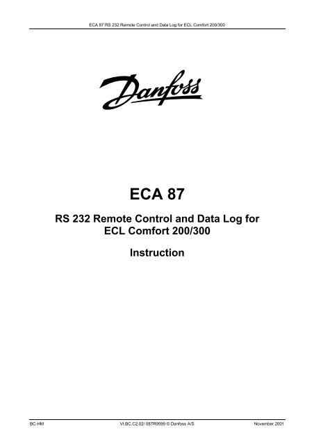 ECL Comfort 200/300 - Danfoss.com