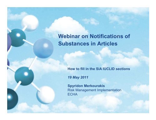 How to fill-in the SiA IUCLID sections - ECHA - Europa