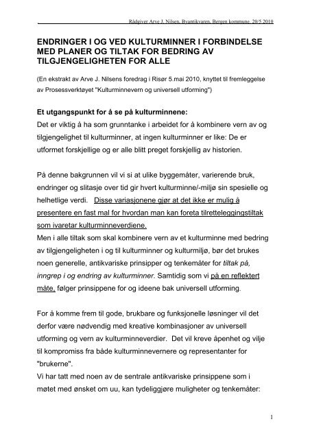 arve j. nilsen - Universell Utforming