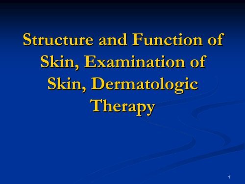 Principles of Dermatological Diagnosis - Dermatology