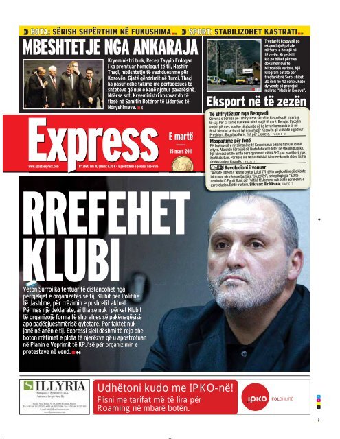 MBESHTETJE NGA ANKARAJA - Gazeta Express