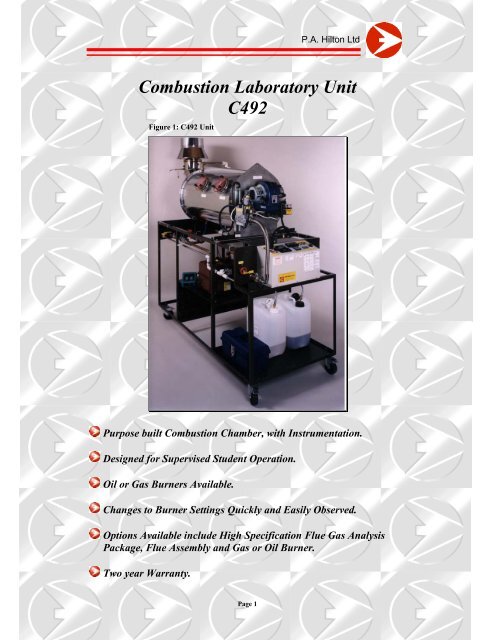 Combustion Laboratory Unit C492