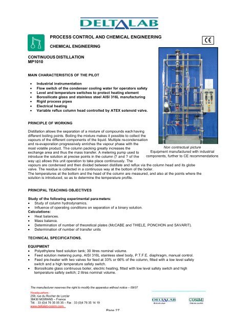 PROCESS CONTROL AND CHEMICAL ENGINEERING
