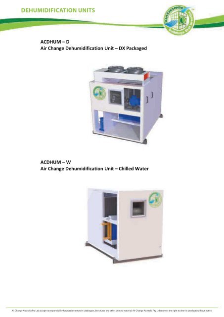 ROOFTOP PACKAGED UNITS – TECHNICAL DATA - Industrial Air