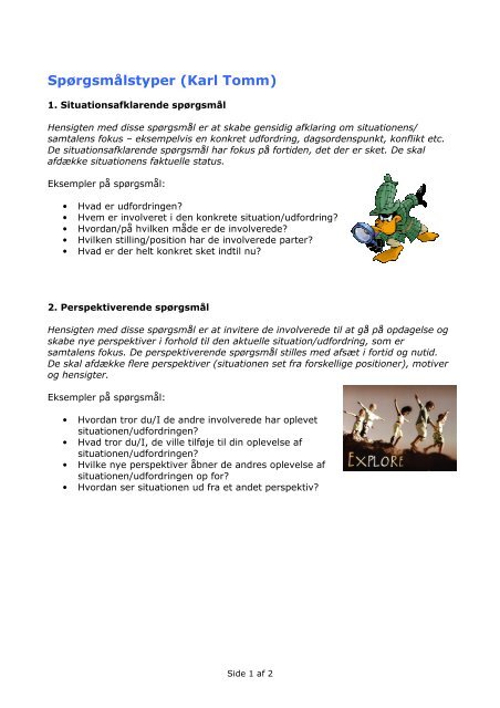 Spørgsmålstyper (Karl Tomm) - LandbrugsInfo