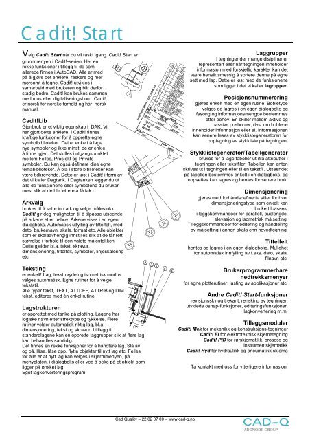 Cadit! Start - Cad-Q