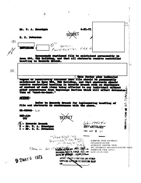 FBI Confidential Files Room Maintenance - Paperless Archives