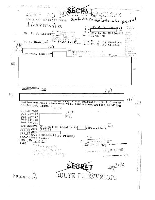 FBI Confidential Files Room Maintenance - Paperless Archives