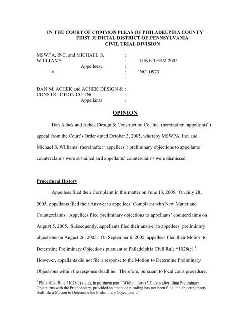 Opinion Of The Court