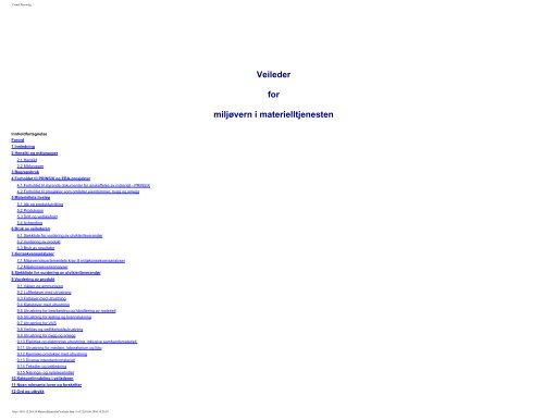 Veileder for miljøvern i materielltjenesten - Prinsix - Forsvaret