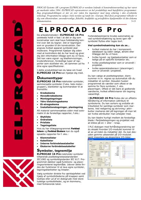 ELPROCAD 16 Pro - ELPROCAD - EL CAD software - Kredsskema ...