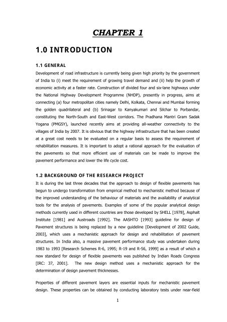 CHAPTER 1 - Indian Roads Congress