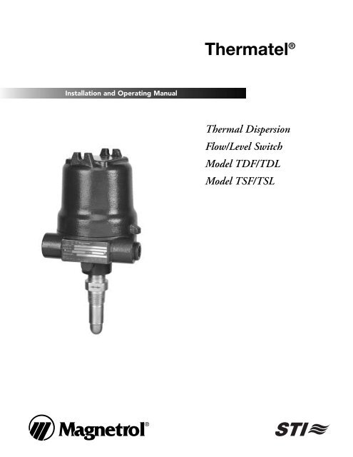 Thermatel TDF-TDL TSF-TSL Instruction Manual 54-601 - Magnetrol ...