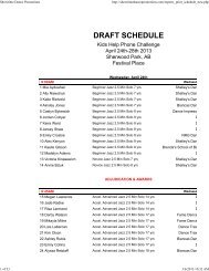 DRAFT SCHEDULE - Dancer's Edge Studio