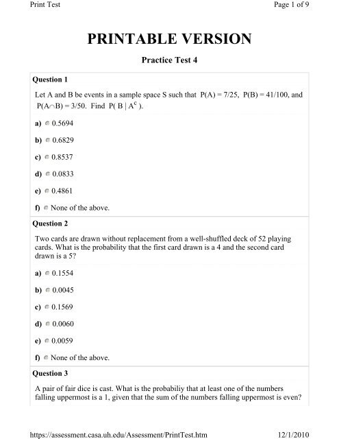 Practice Test-4