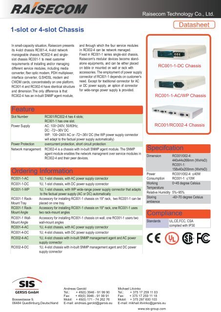 Raisecom Technology Co., Ltd.