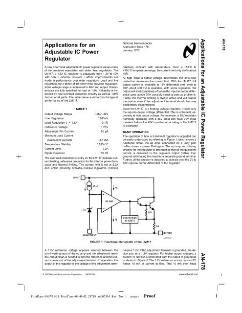 Application Note 178 Applications for an Adjustable IC ... - EEWeb