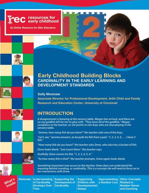 Cardinality In The Early Learning And Development Standards Cardinality In The Early Learning And Development Standards