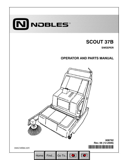 Scout 37B operator and Parts Manual