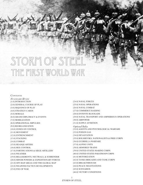 Storm Of Steel Rules Revised - Decision Games