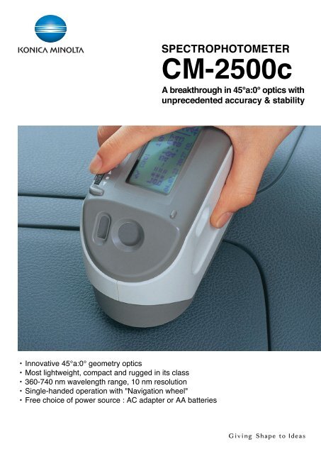 SPECTROPHOTOMETER CM-2500c - Konica Minolta