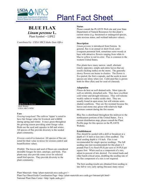 Plant Fact Sheet - USDA Plants Database - US Department of ...