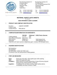 material safety data sheets handy andy - Cleaning materials ...